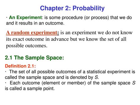 Ppt Probability In Experiments Sample Space Events And Operations