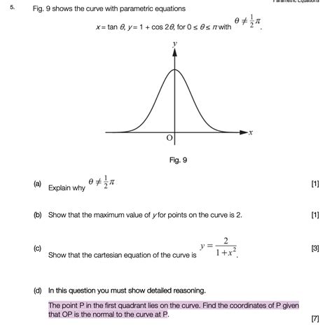 Parametric Eqs Help Needed R 6thform