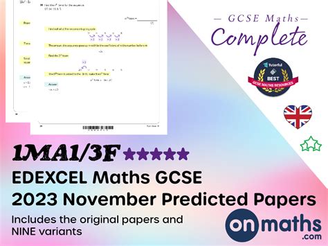 Post Paper 12 2023 November Edexcel Paper 3 Foundation Maths Gcse