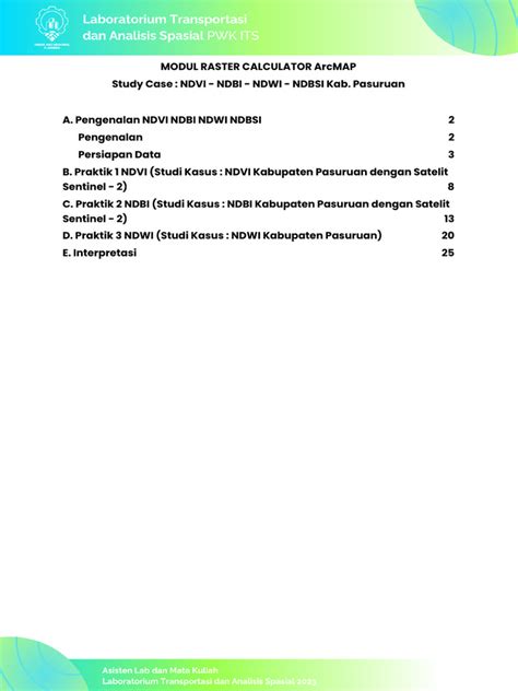 Modul Raster Calculator Arcmap Pdf