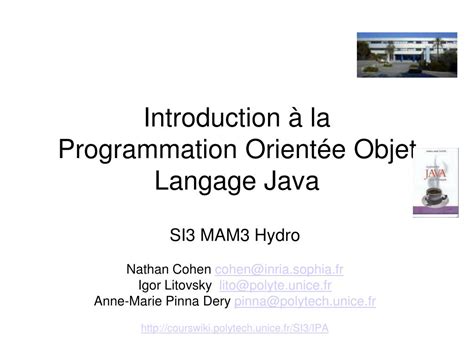 Ppt Introduction à La Programmation Orientée Objet Langage Java