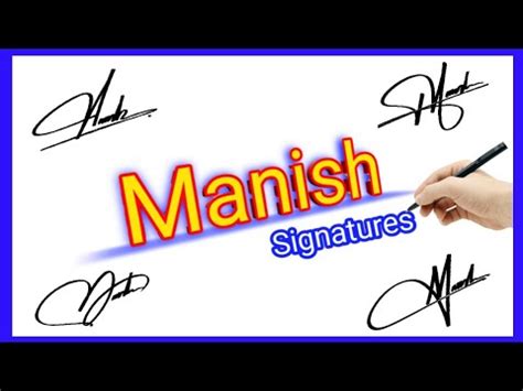Manish Name Signature Style M Name Signature Style M Signature