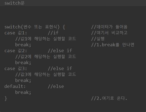 [java] if문과 switch case문