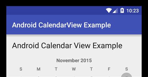 android calendar view