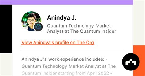 Anindya J Quantum Technology Market Analyst At The Quantum Insider