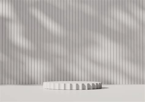 제품 전시 진열장 3d 연출을 위한 추상적인 최소한의 현대 백색 연단 플랫폼 프리미엄 사진