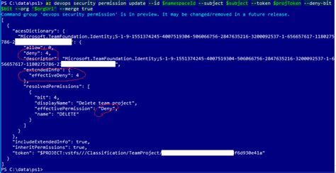 Group Permission For Azure Devops Via Cli Stack Overflow