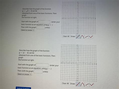Solved Describe How The Graph Of The Function Y2 Can Be