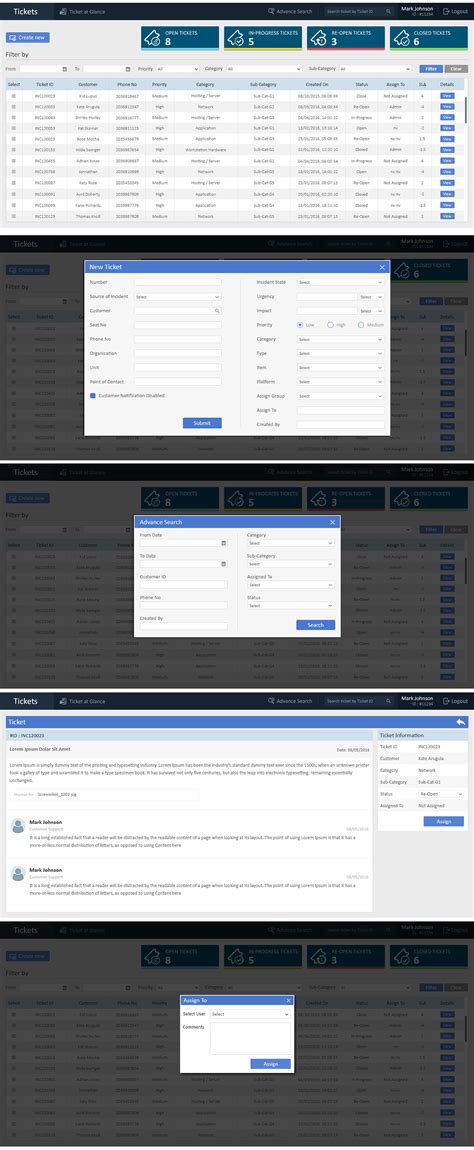 ticketing system ui behance