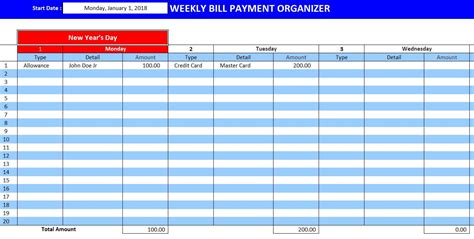Payment Tracker Excel Template