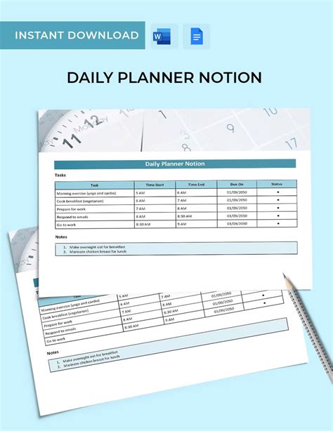 Time Blocking Notion Template Pl