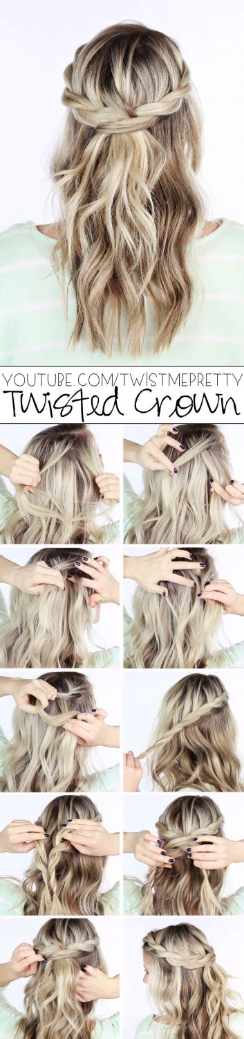 Twisted Crown Braid Tutorial Twist Me Pretty