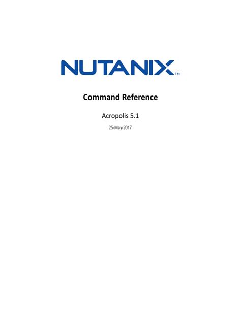 Nutanix Command Ref Aos V51 Pdf Ip Address Command Line Interface