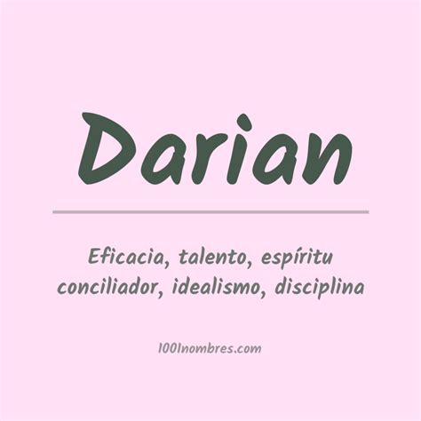 Significado Del Nombre Darian