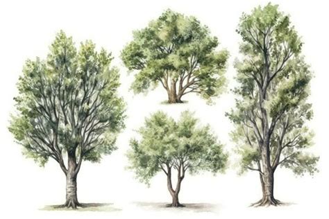 Watercolor Tree Plan Stock Photos Images And Backgrounds For Free Download