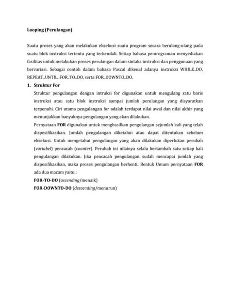 Looping Algoritma Pdf Looping Algoritma Pdf