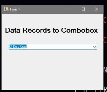 Filling MS Access Data Records To ComboBox In VB Net