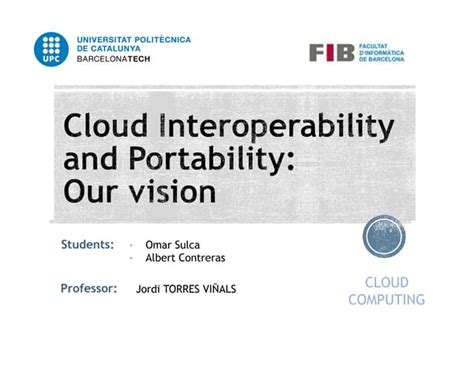 Cloud Interoperability And Portability Pdf Cloud Computing Internet