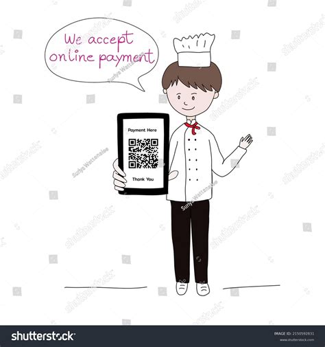 Cashless Payment Scan Qr Code On Stock Vector Royalty Free Shutterstock