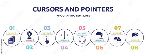 Cursors And Pointers Concept Infographic Design Template Included