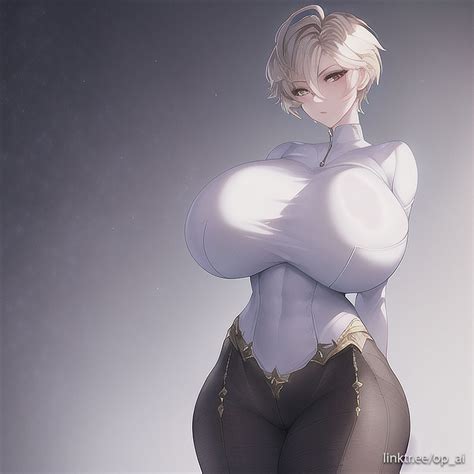 Rule 34 Ai Generated Blonde Hair Elegant Huge Breasts Op Ai Short