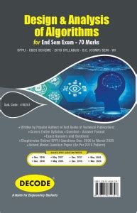 Design And Analysis Of Algorithms For SPPU Course BE SEM VII Comp END SEM