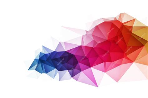 Premium Vector Polygonal Geometric Abstract Colored Background Vector