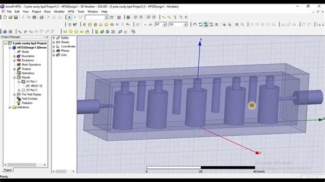 Cavity Bandpass Filter In Hfss Youtube