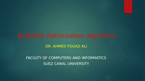 pdf butterfly optimization algorithm