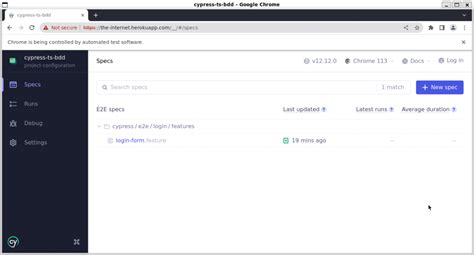 configuration of a new cypress project using typescript and cucumber