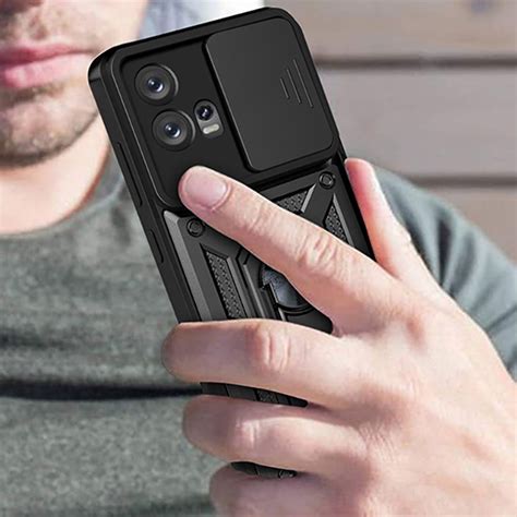 Slim Armour Shockproof Case For Motorola Edge Fusion Black