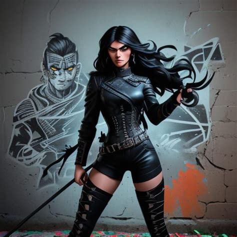 Confident Dominatrix In Dark Dungeon Ai Art