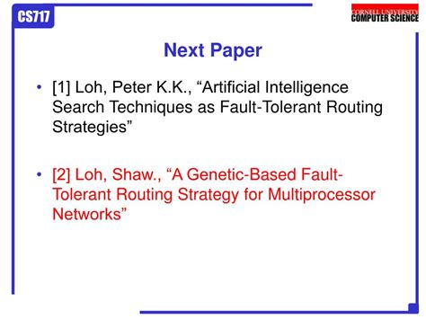 Ppt Fault Tolerant Routing A Genetic Algorithm And Cjc Powerpoint