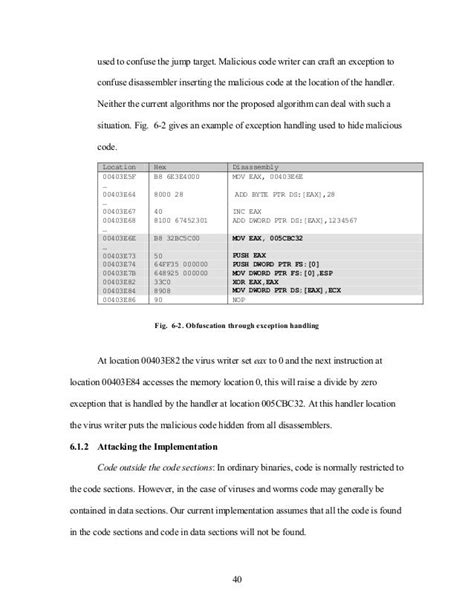 An Approach Towards Disassembly Of Malicious Binary Executables