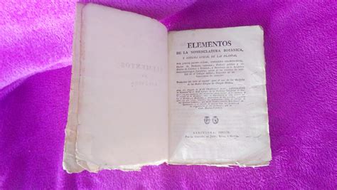 Elementos De La Nomenclatura Botanica Y Sistema Sexual De Las Plantas