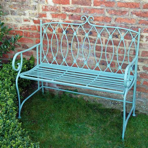 Green Metal Garden Bench
