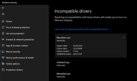 Fix Core Isolation Turned Off Due To Driver Incompatibility