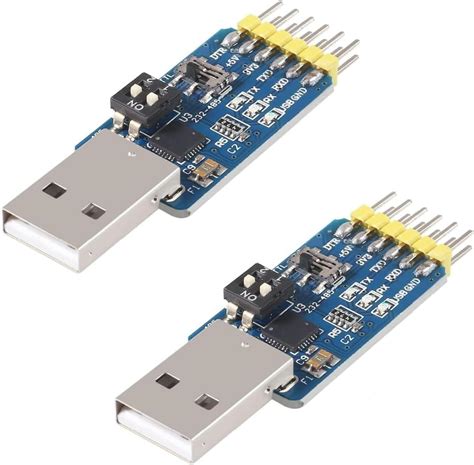 azuocn 2 pcs cp2102 usb uart 6 in 1 usb to serial port adapter converter usb ttl