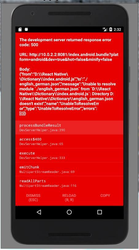 Import React Native Error Requiring Json File And Displaying