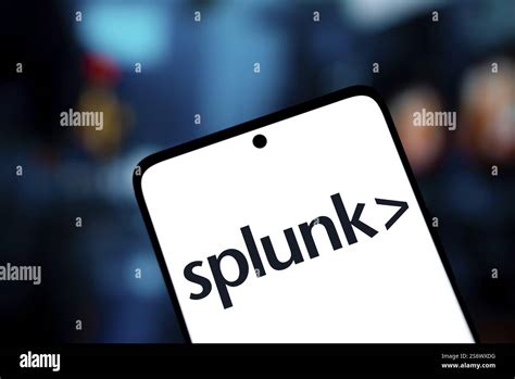 Splunk Logo Is Displayed On Smartphone Splunk Inc Is An American