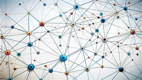 Abstract Network Of Connected Circles With Intertwined Lines A Visual