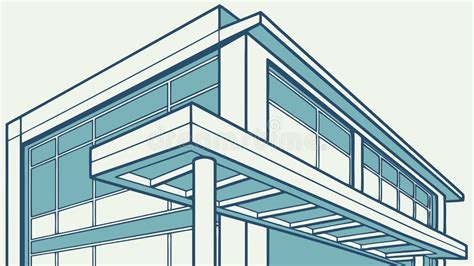 Modern Architectural Building Corner View Vector Design Generative Ai Stock Vector