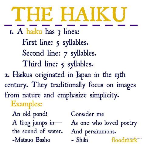 Haiku Rules And Examples