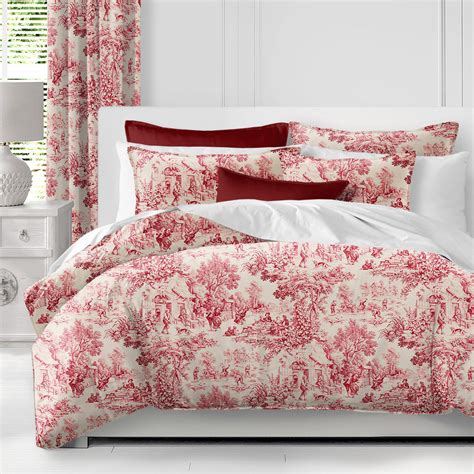 Maison Toile Red Duvet Cover Set Fulldouble