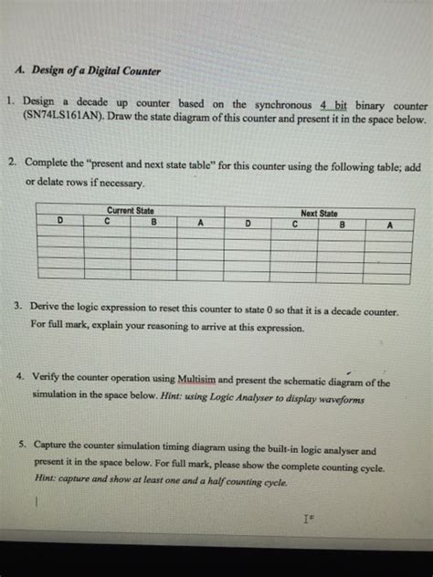 Solved A Design Of A Digital Counter Design A Decade Up Chegg Com