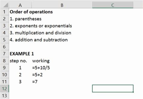 How To Apply Correct Order Of Operations Earn And Excel