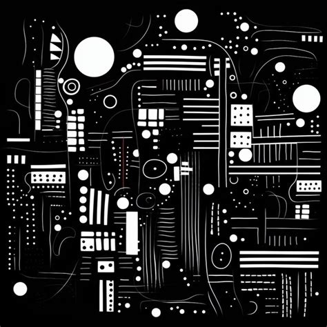 Premium Photo Abstract Background With Geometric Shapes Lines Circles Dots Hand Drawn Style