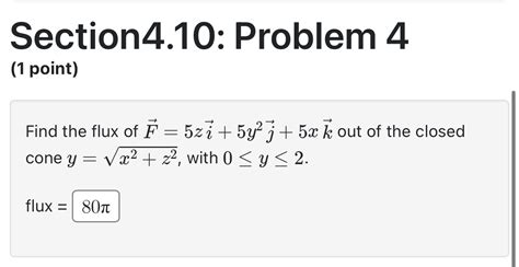 solved section4 10 problem 4 1 ﻿point find the flux of