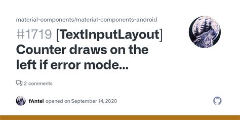 TextInputLayout Counter Draws On The Left If Error Mode Disabled Programmatically Issue