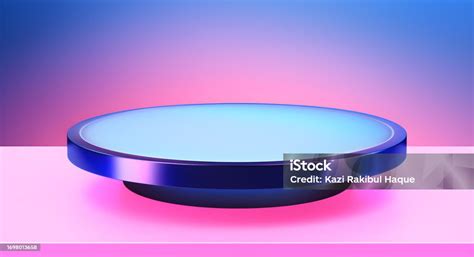 제품 전시를 위한 네온 연단 최소한의 제품 사진을 위한 3d 연단 0명에 대한 스톡 사진 및 기타 이미지 0명 강단 네온 Istock